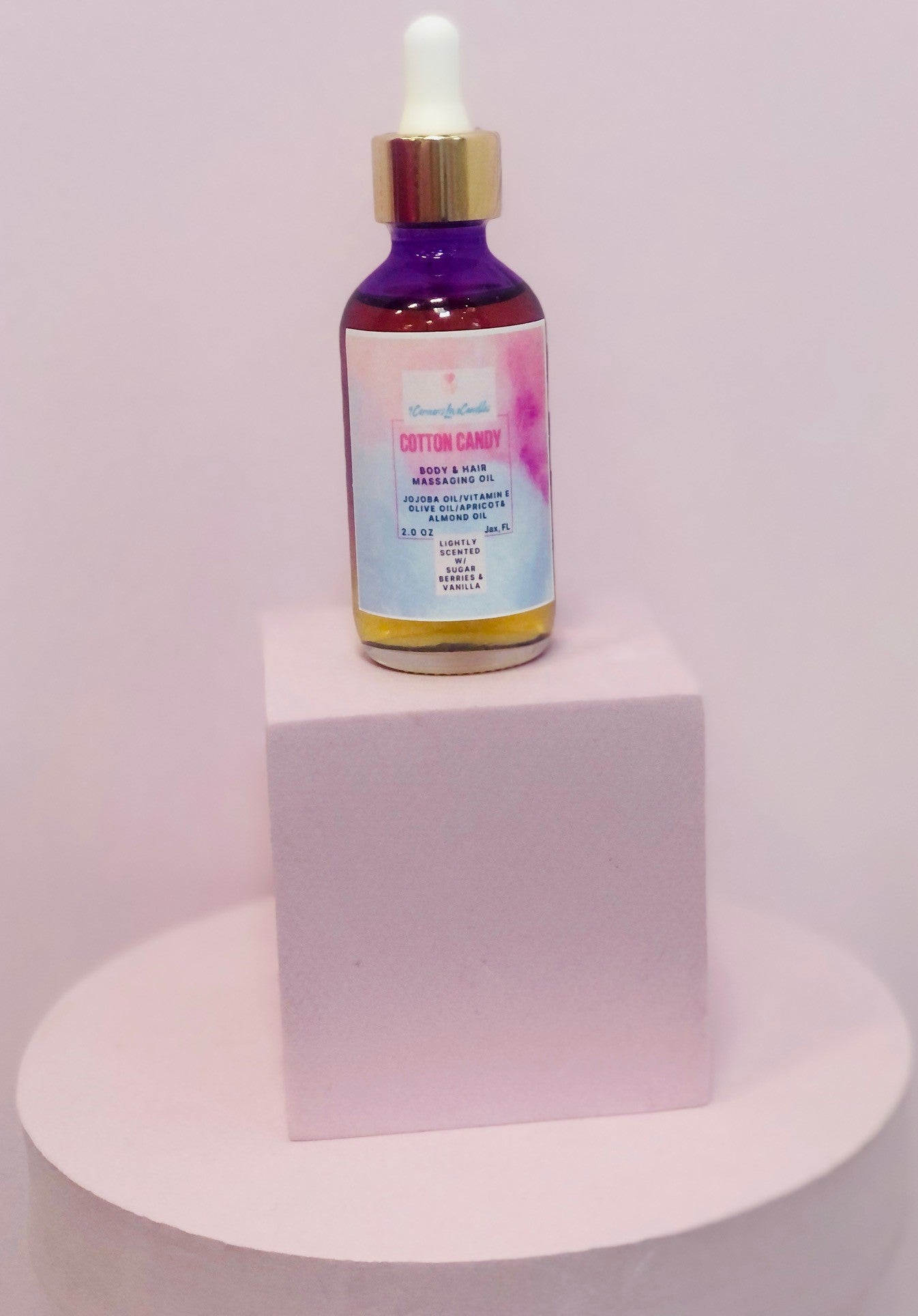 Cotton candy hair & body massaging oil – 4CornersLovecandles